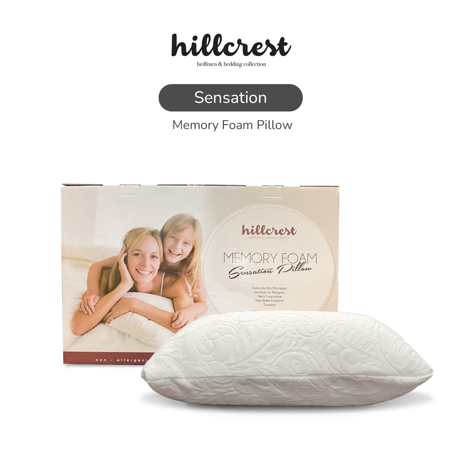 Hillcrest Memory Foam Sensation Pillow | Comfort & Support – Intero Enterprise Pte Ltd