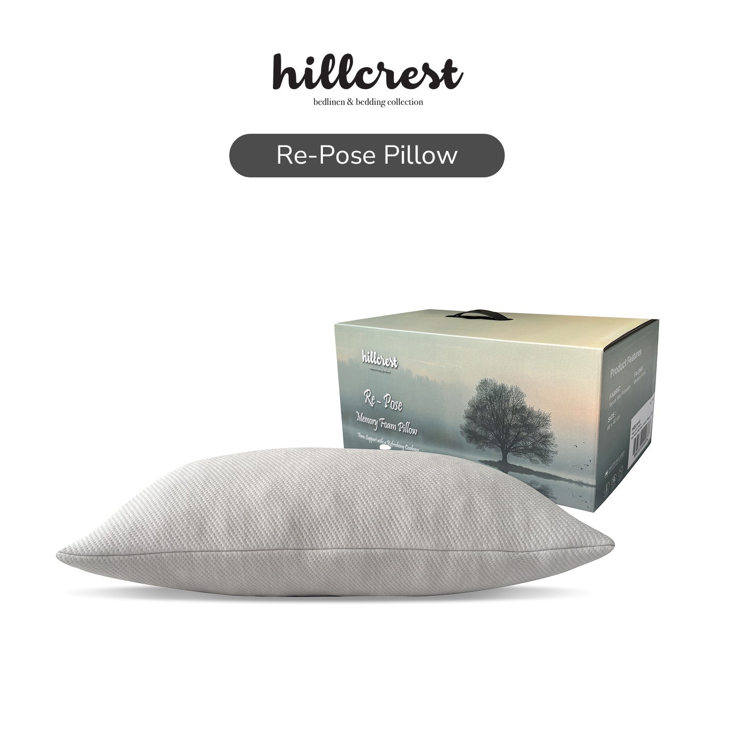 Hillcrest I ComfyLux I Vacuum Pack Re-Pose I Memory Foam Pillow ...